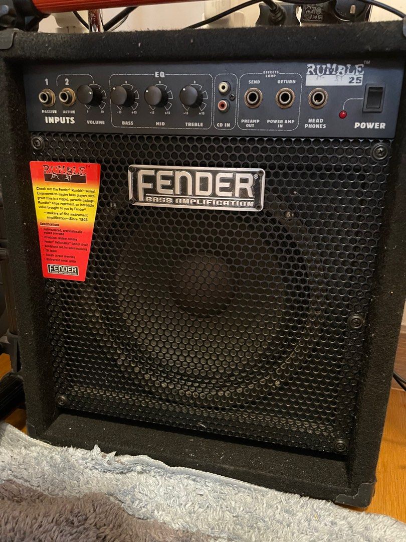 Fender Rumble 25 Amplifier, 興趣及遊戲, 音樂、樂器 & 配件, 樂器 - Carousell