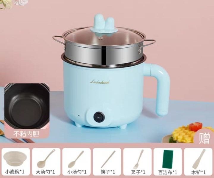 [FREE DELIVERY] Blue Handy cooking pot 1.8L with Steamer+Lid, TV & Home ...