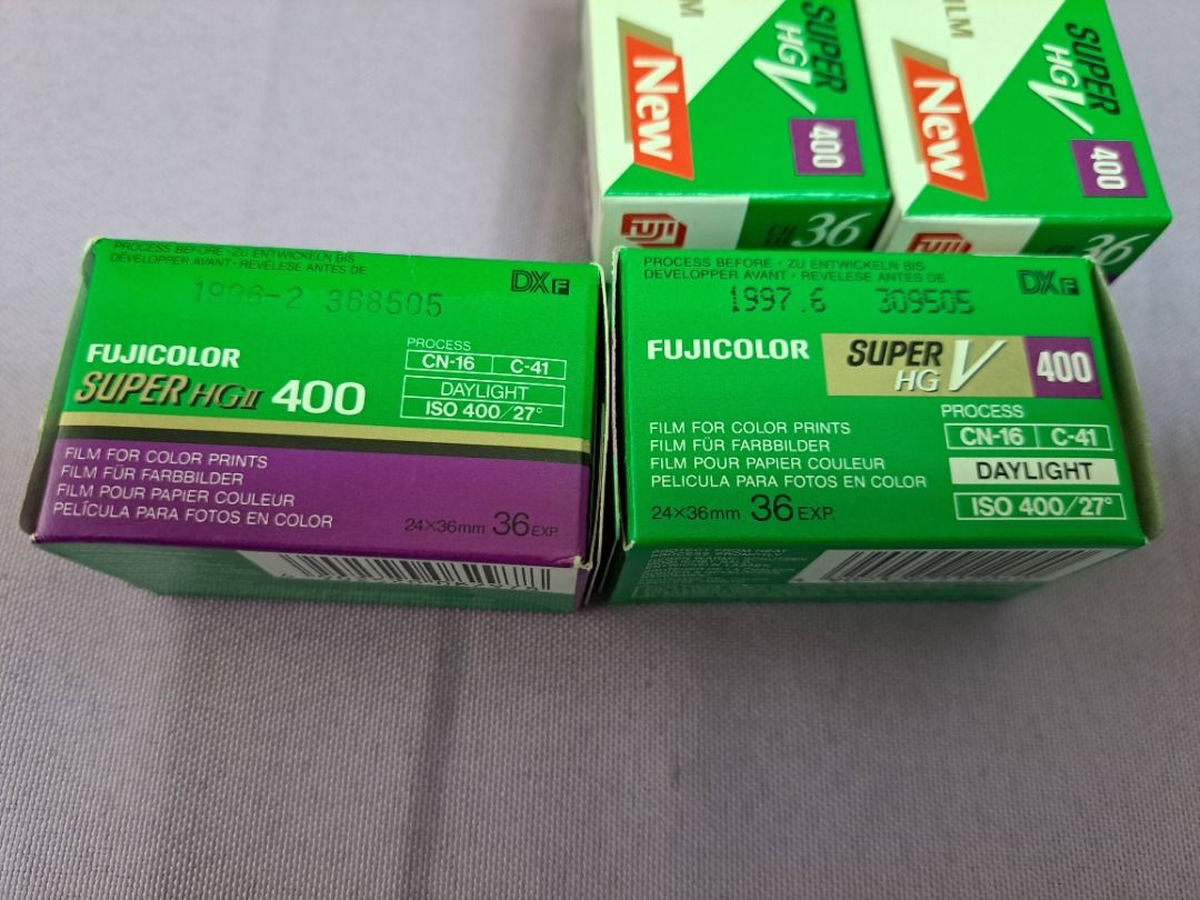 Fujicolor Film Super V HG 400 & Super II HG 400 過期富士菲林, 每盒$100, 攝影器材, 鏡頭及裝備 - Carousell