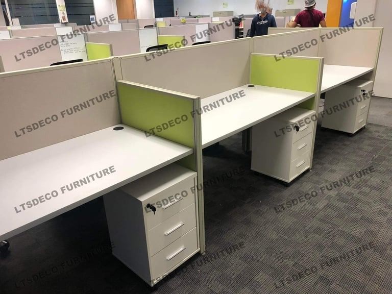 FULL FABRIC CALL CENTER TABLE PARTITION OFFICE CUBICLE OFFICE FURNITURE ...