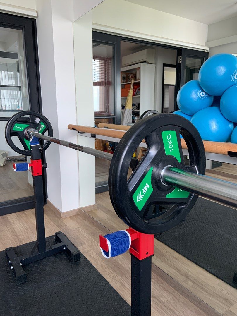 Full Indoor Bench and Barbell Set-Up with Weights for Home, Sports ...