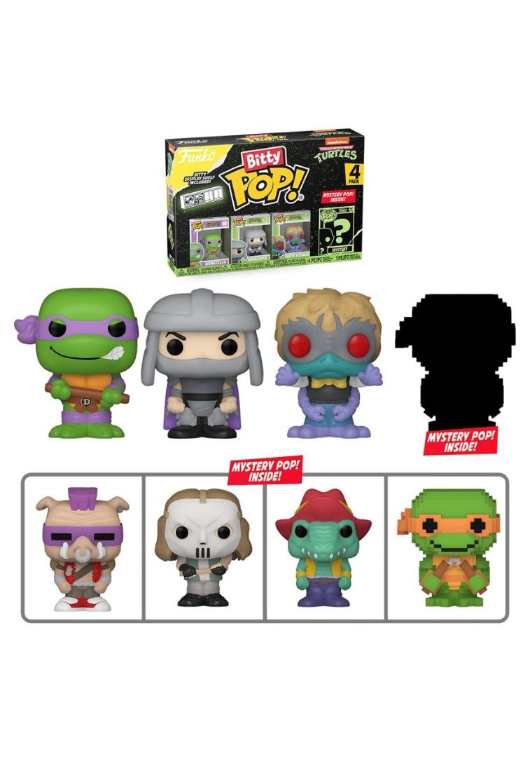Funko Bitty Pop! Teenage Mutant Ninja Turtles - Donatello, Shredder ...