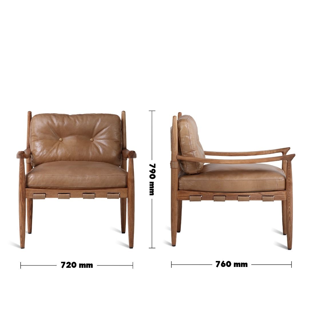 Genuine Leather Sofa Chair BUCKY, Furniture & Home Living, Furniture ...