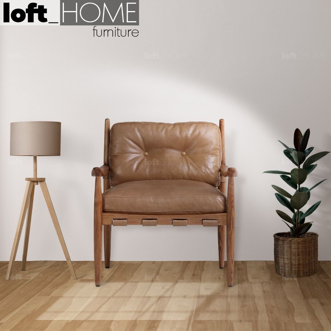 Genuine Leather Sofa Chair BUCKY, Furniture & Home Living, Furniture ...