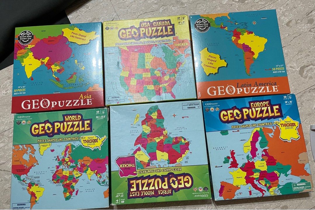 Geopuzzle Geo Puzzle (complete set), Hobbies & Toys, Toys & Games on Carousell