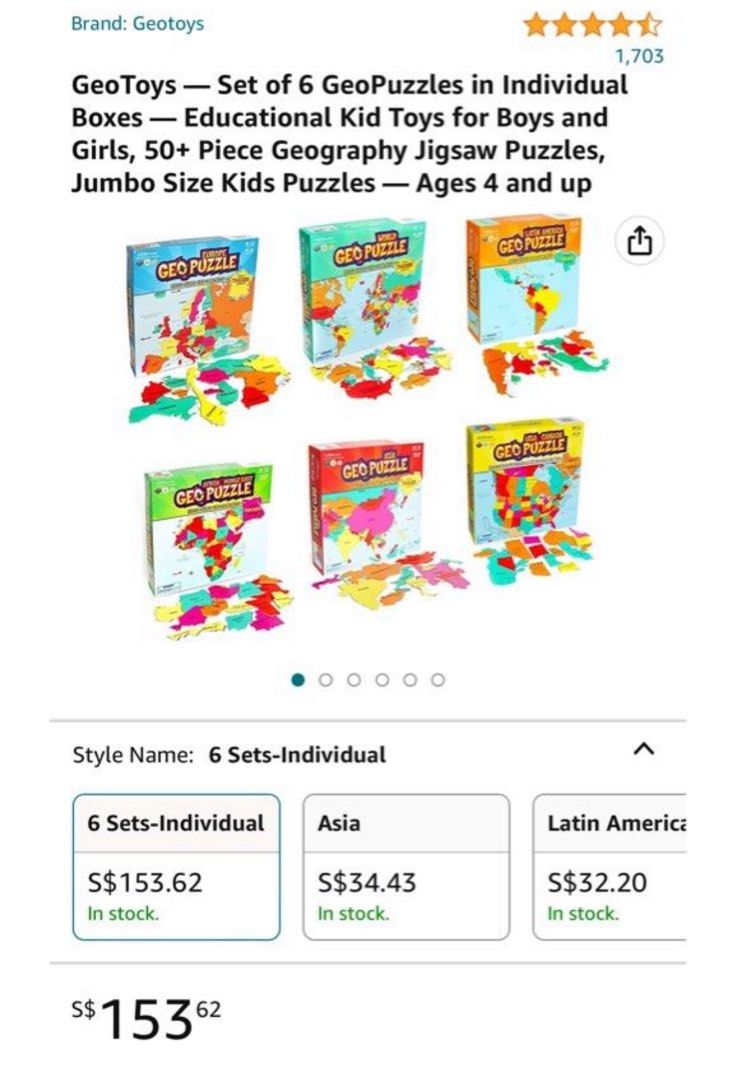 Geopuzzle Geo Puzzle (complete set), Hobbies & Toys, Toys & Games on Carousell