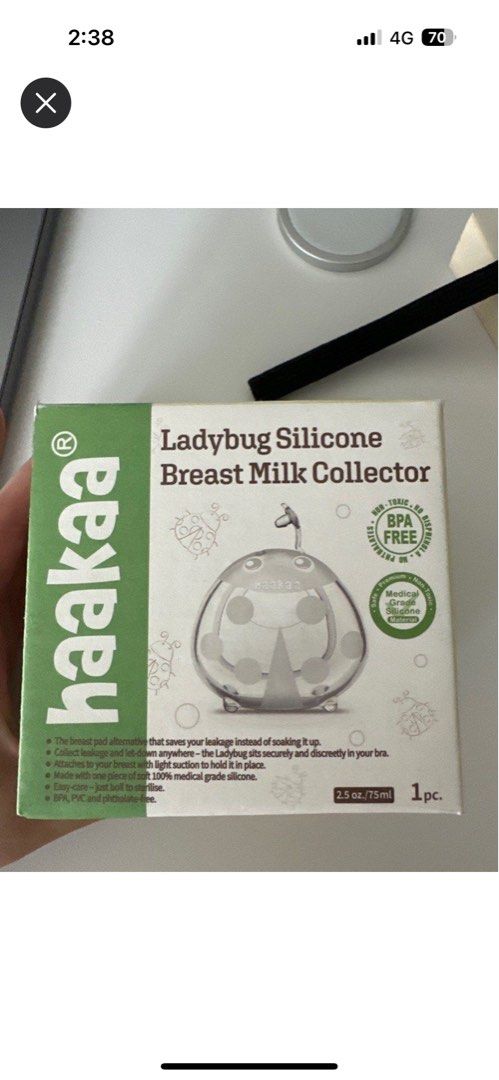 Haakaa ladybug breastmilk collector, Babies & Kids, Nursing & Feeding ...