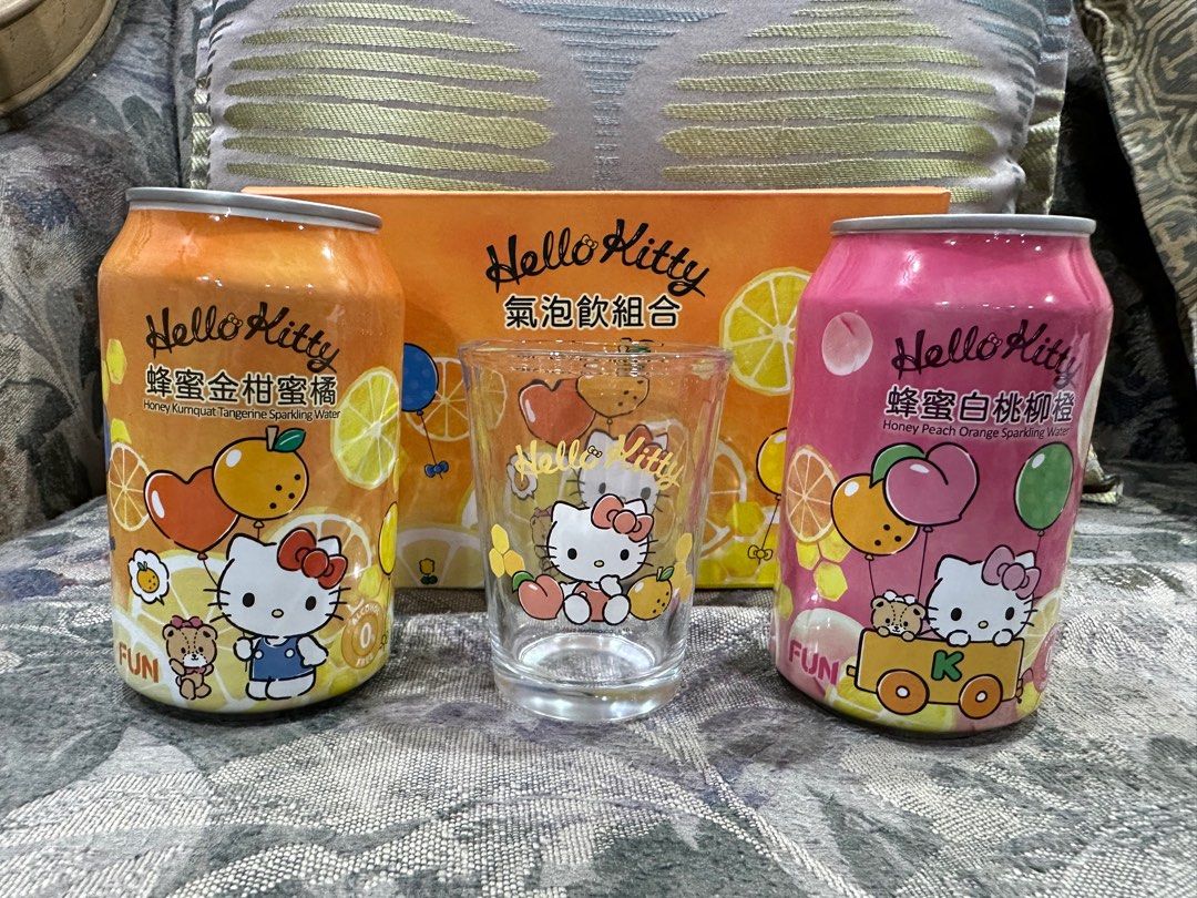 Hello kitty sparkling water set on Carousell