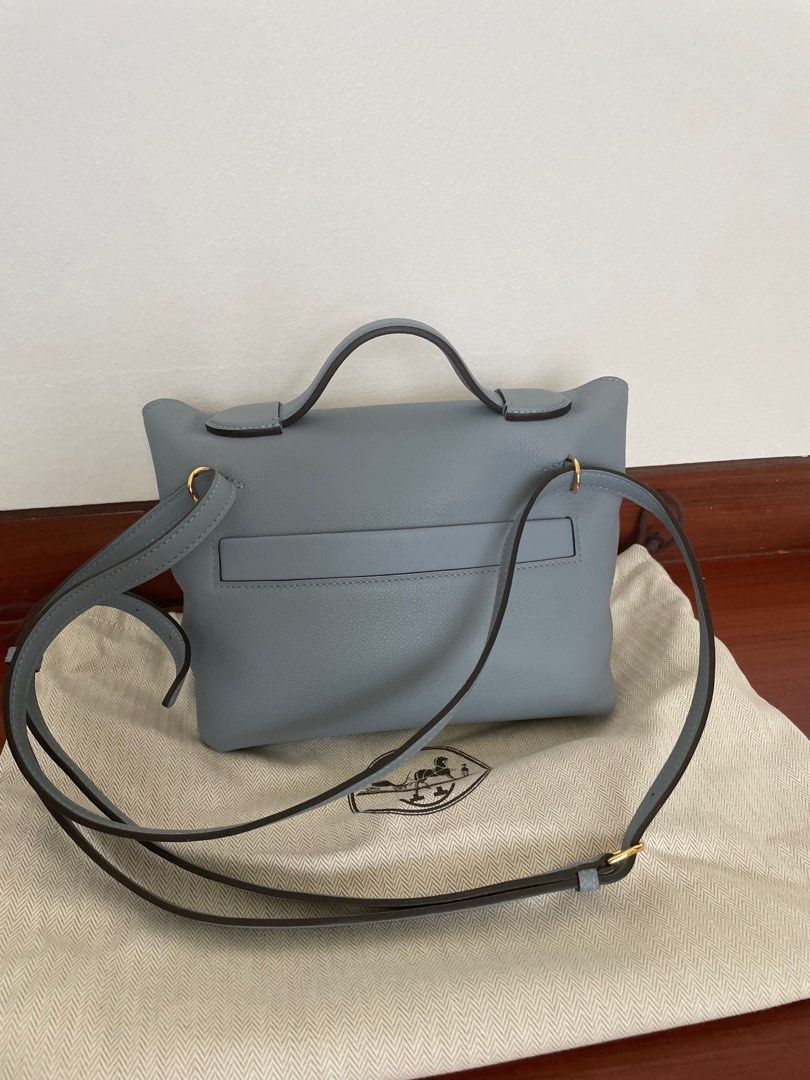Hermes mini 24/24 bleu lin ghw, Luxury, Bags & Wallets on Carousell