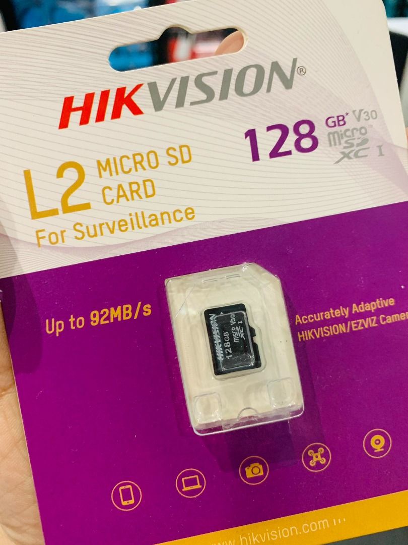 HIKVISION 128GB L2 MicroSD Card For Surveillance Class 10 HS-TF-L2/128G, Mobile Phones & Gadgets ...