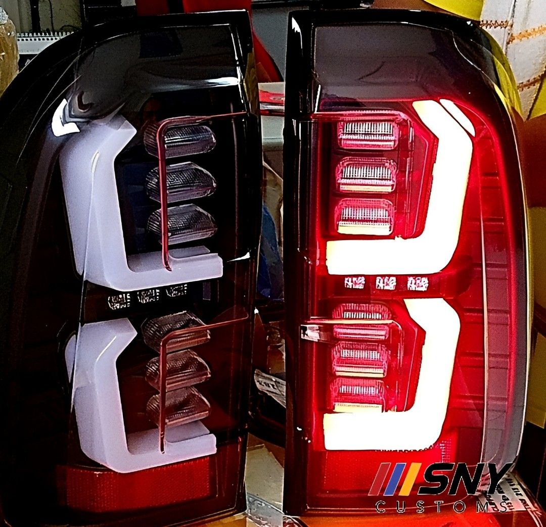 Hilux Revo Conquest Led taillights tail light bar type smoke red on ...