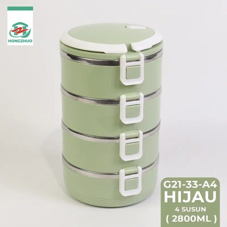 Hongzhuo - Rantang Lunch Box Susun Stainles Steel 3 Susun Premium ...