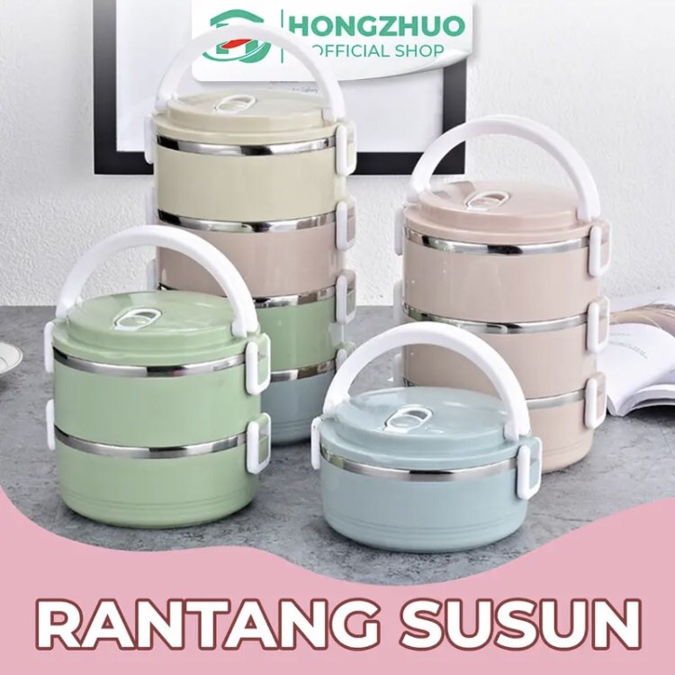 Hongzhuo - Rantang Lunch Box Susun Stainles Steel 3 Susun Premium ...