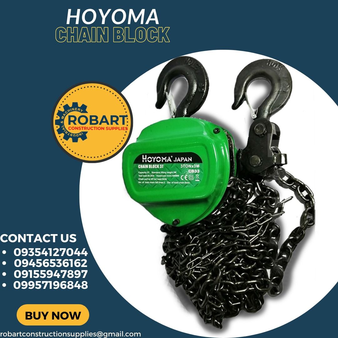 HOYOMA CHAIN BLOCK, Commercial & Industrial, Construction Tools ...