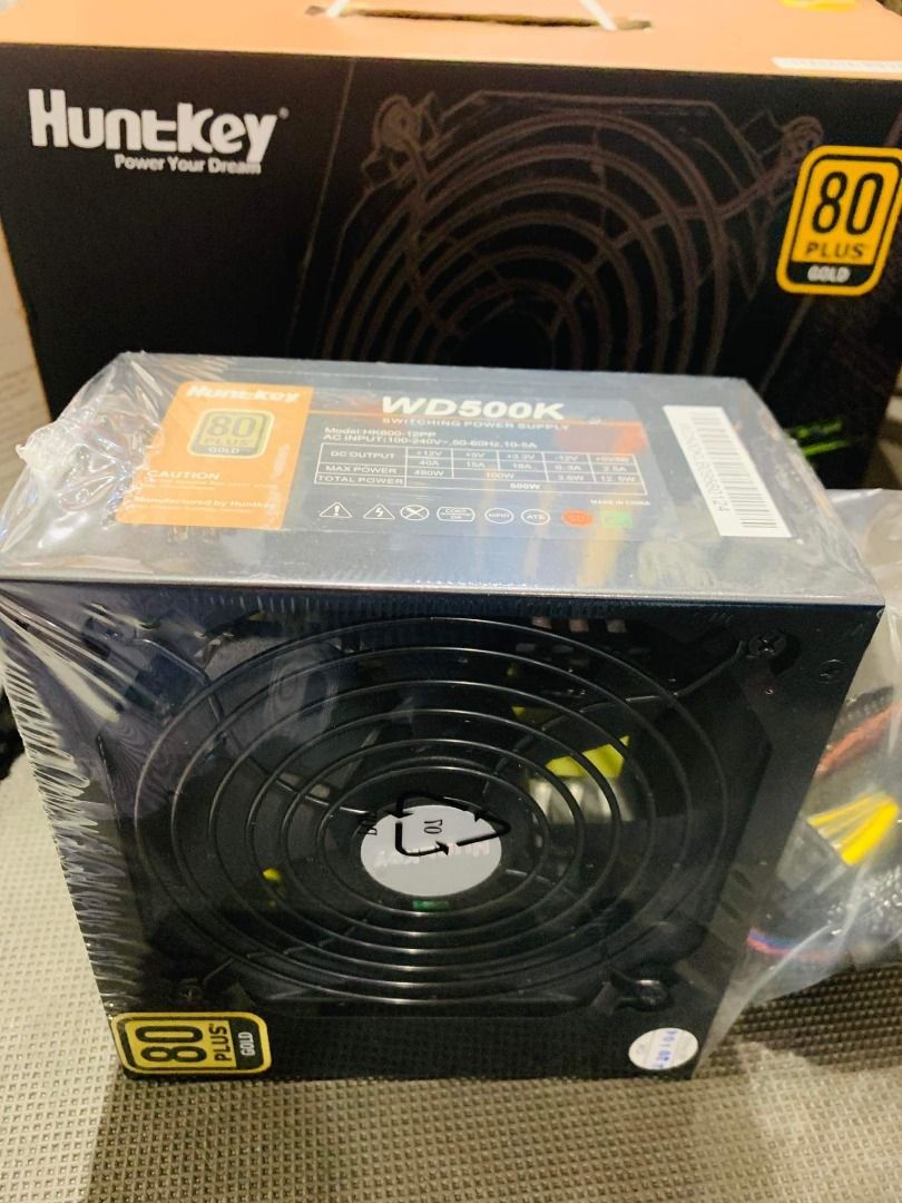 Huntkey 500W 80Plus Gold True Rated PSU WD500K, Computers & Tech ...