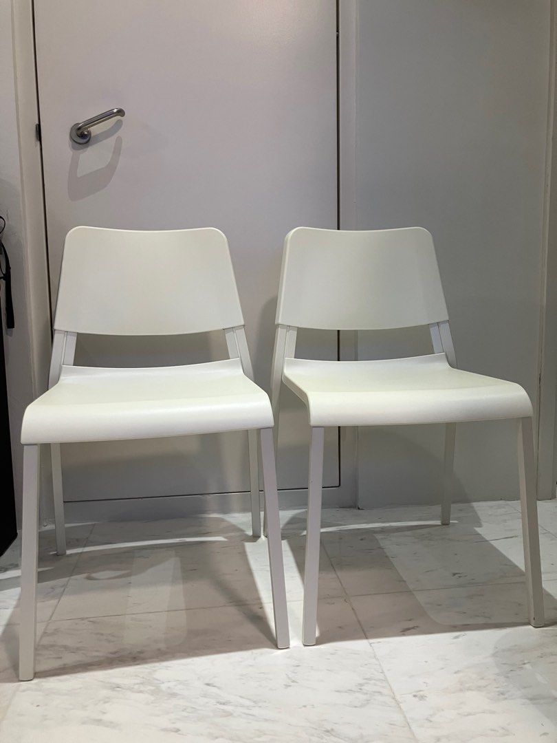 Ikea - Chair White (Teodores), Furniture & Home Living, Furniture ...
