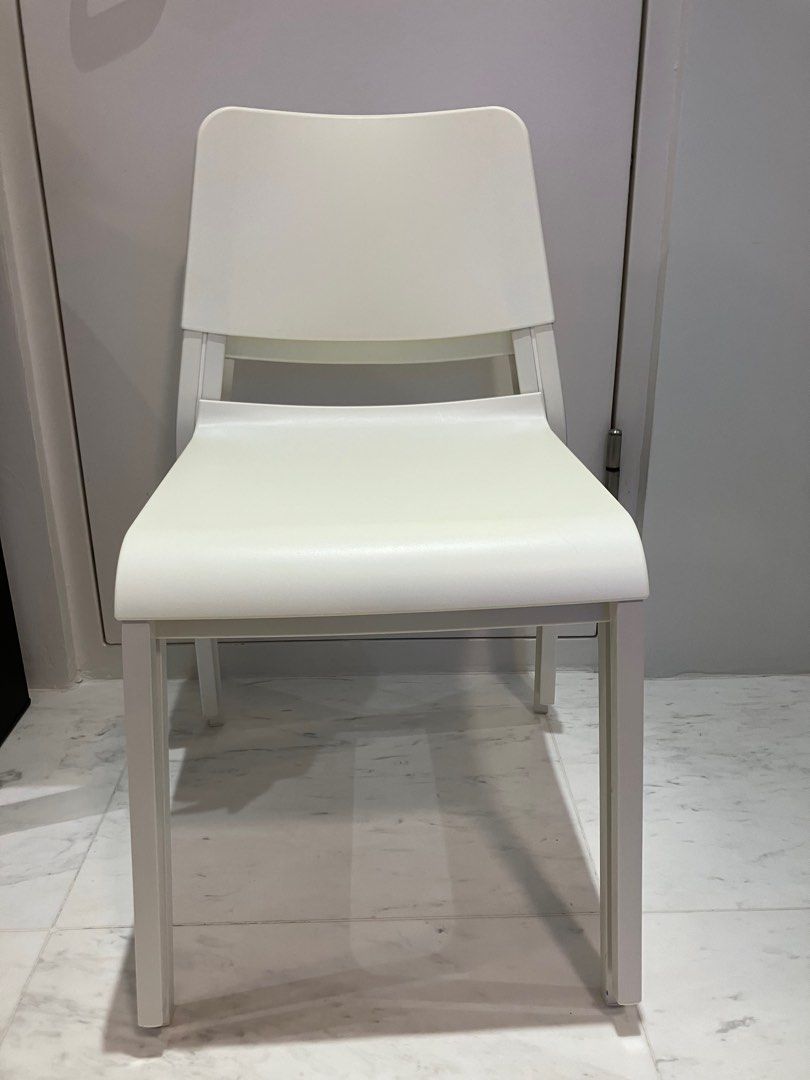 Ikea - Chair White (Teodores), Furniture & Home Living, Furniture ...