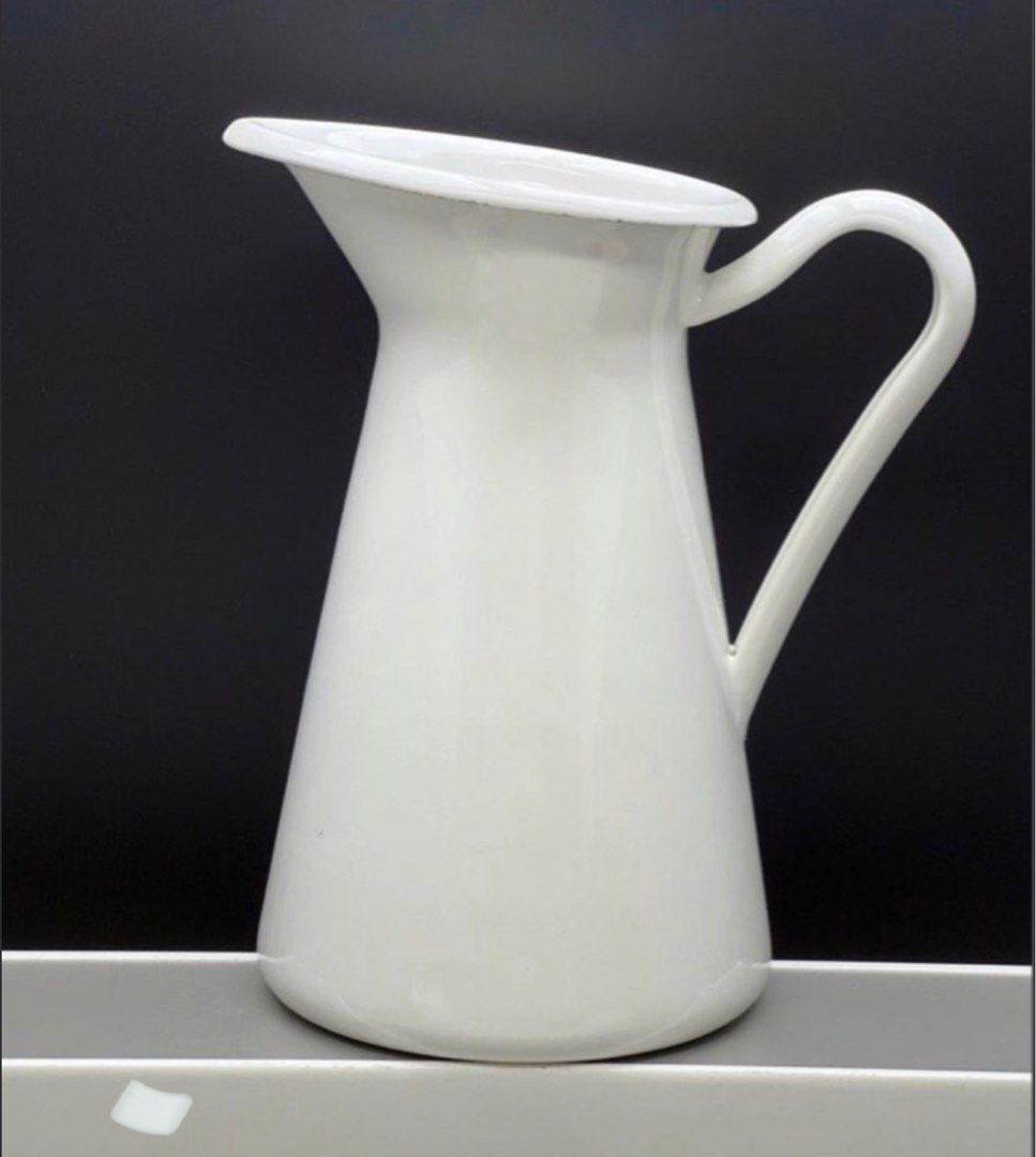 IKEA Enamel Milk White Jug/Pitcher 1.5L , Furniture & Home Living ...