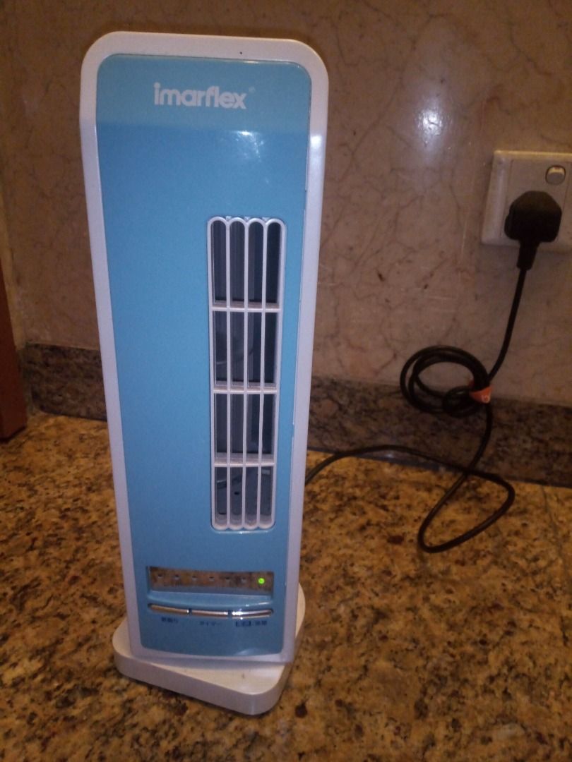 Imarflex 伊瑪- 伊瑪牌『藍光』迷你直立扇IFS-10KE2 mini electric tower fan, 家庭電器, 冷氣機及暖 ...