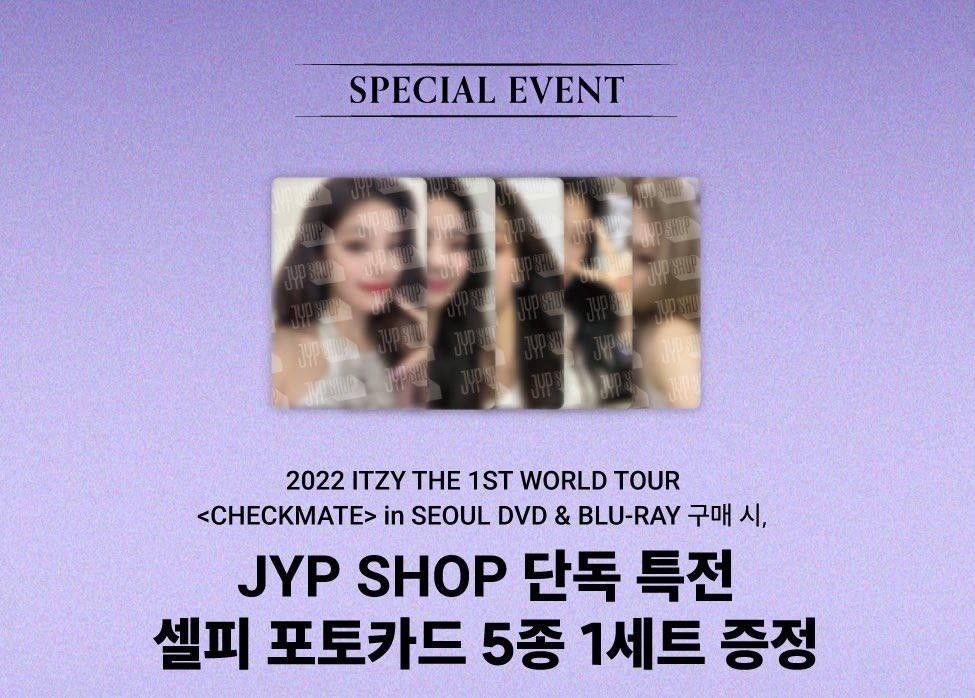 ITZY CHECKMATE 1st World Tour in Seoul Blu-Ray Yeji Lia Ryujin Chaeryeong Yuna Photocard POB ...