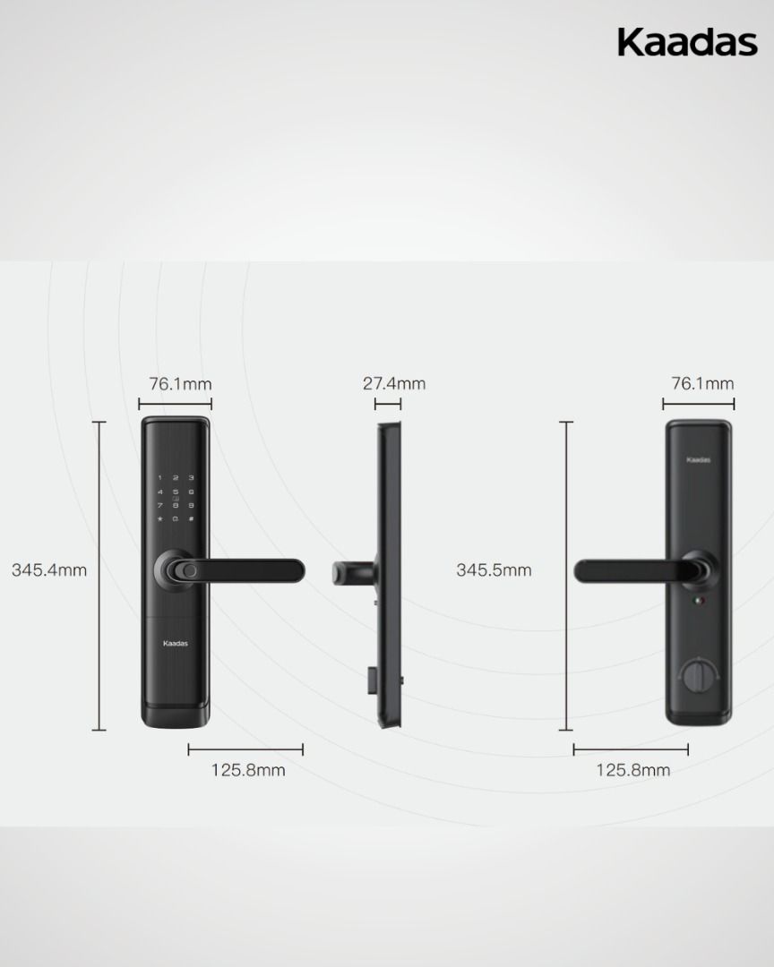 Kaadas S110 Digital Door Lock + Gate Lock Bundle (Authorised Reseller in Singapore), Furniture ...