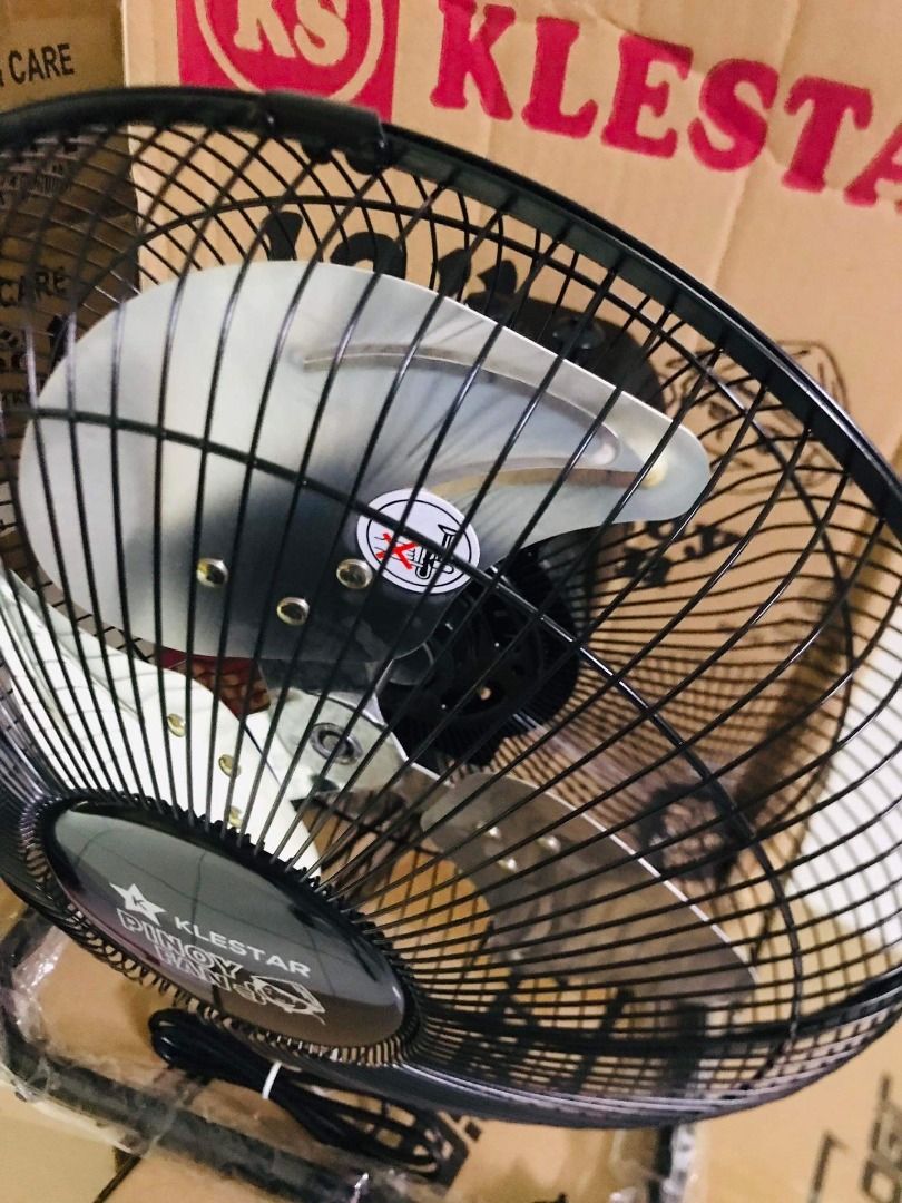 KLESTAR 12" Industrial Ground Fan Metal Blade Black GFX1220, Furniture ...