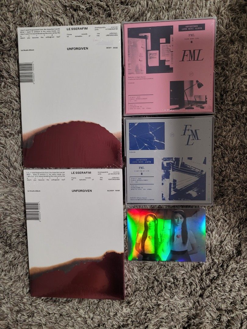 unsealed sealed album clearance pc poster seventeen svt fml lesserafim ...