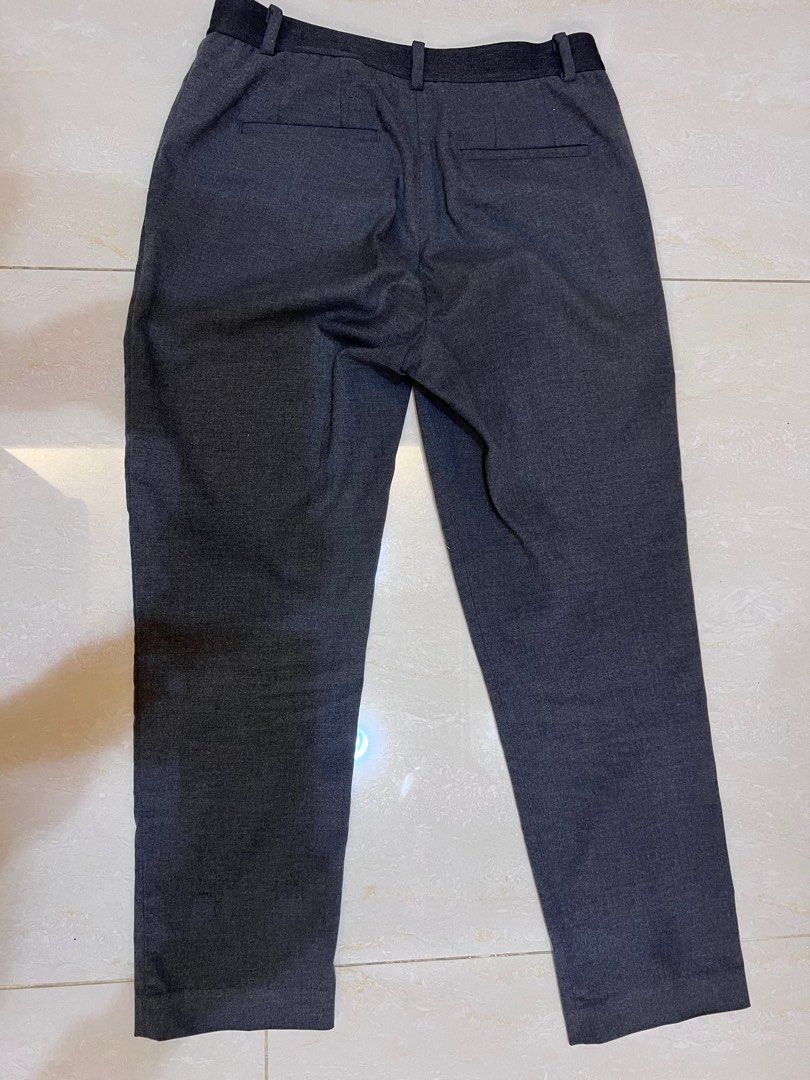 當日出貨Lativ鬆緊上班褲女 M號鐵灰色實穿萬用百搭 通勤 開會 場合均適宜, 她的時尚, 褲＆裙, 其他下身衣物在旋轉拍賣