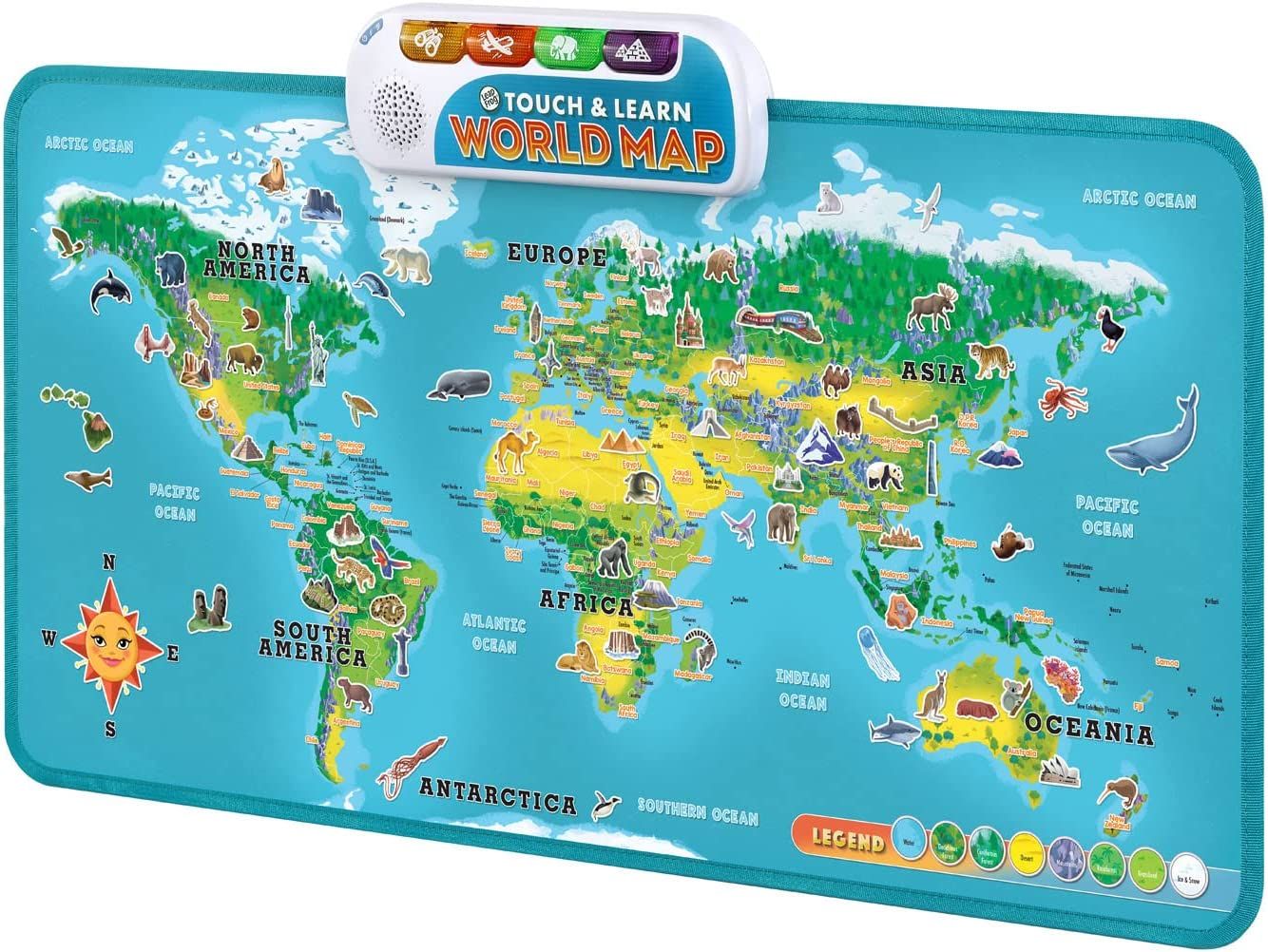 LeapFrog Touch and Learn World Map, Hobbies & Toys, Toys & Games on ...