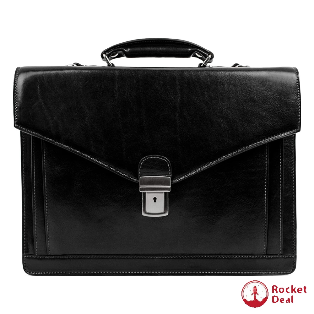 Leather Briefcase, Leather Laptop Bag Medium, Leather Attache - Time Resistance, Men's Fashion ...