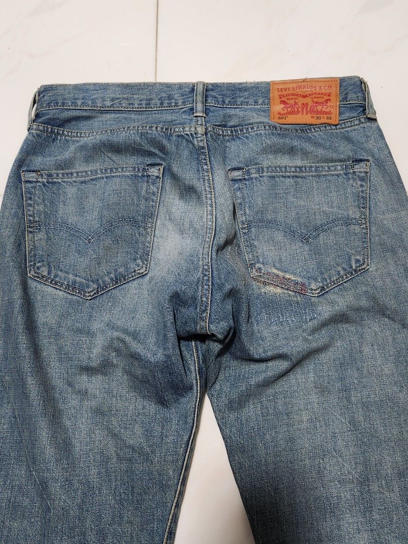 LEVIS 501 W30 SELVEDGE VINTAGE DISTRESSING, Men's Fashion, Bottoms, Jeans on Carousell