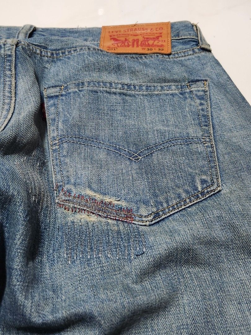 LEVIS 501 W30 SELVEDGE VINTAGE DISTRESSING, Men's Fashion, Bottoms, Jeans on Carousell