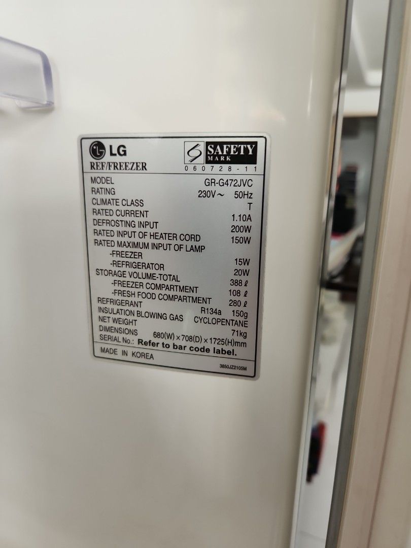 LG fridge, TV & Home Appliances, Kitchen Appliances, Refrigerators ...