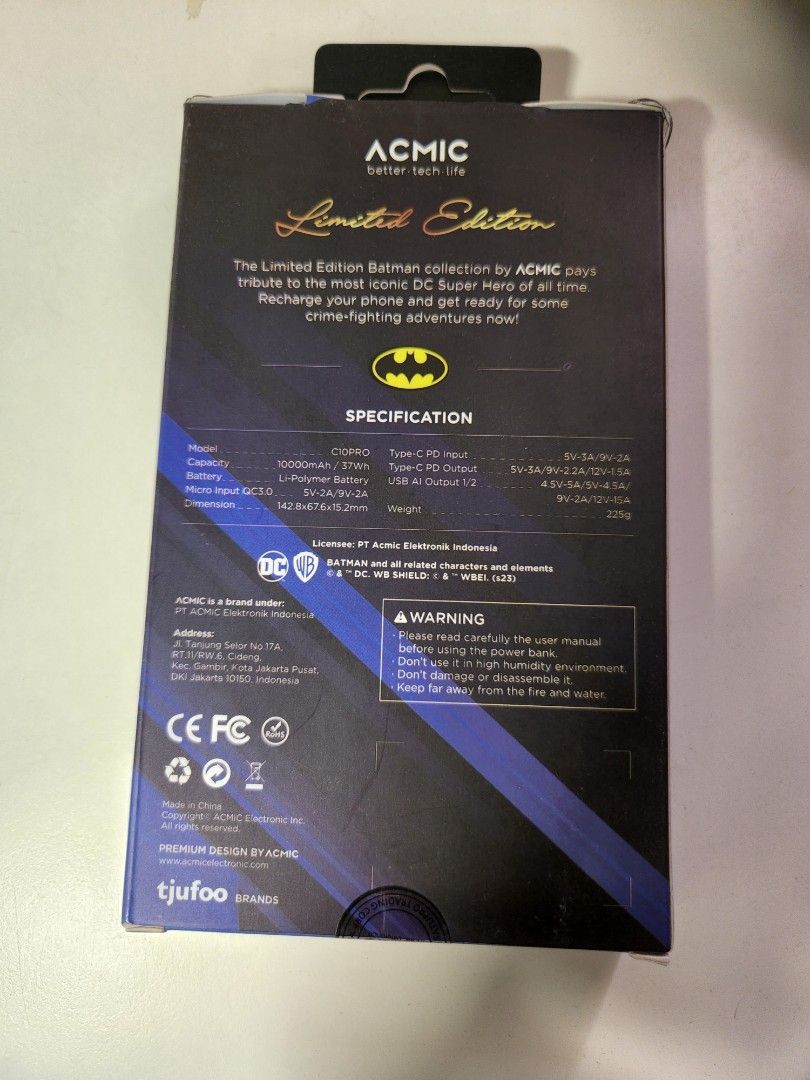 Limited edition DC BATMAN charger, Computers & Tech, Parts ...