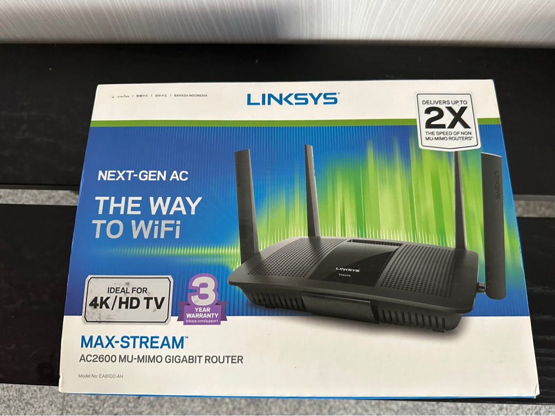 Linksys Max-Stream AC2600 MU-MIMO Gigabit Router, Computers & Tech ...
