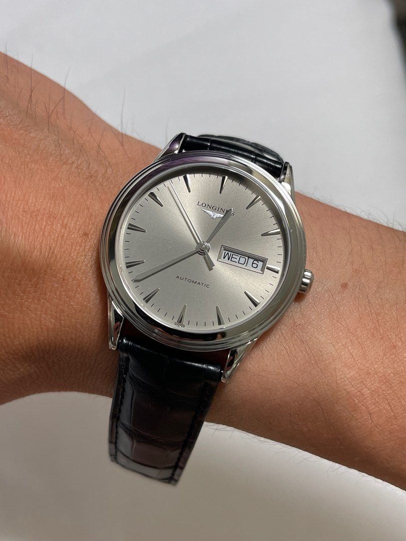 [NOS] Longines Flagship Day Date Silver Dial, Luxury, Watches on Carousell