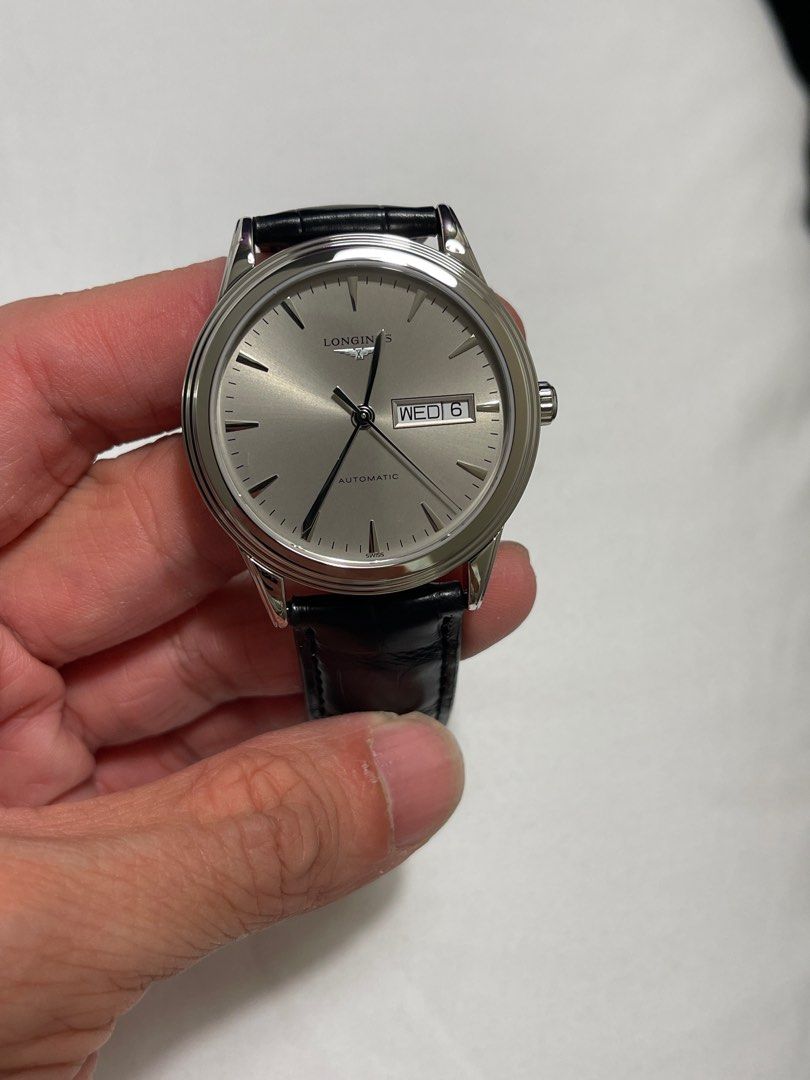 [NOS] Longines Flagship Day Date Silver Dial, Luxury, Watches on Carousell