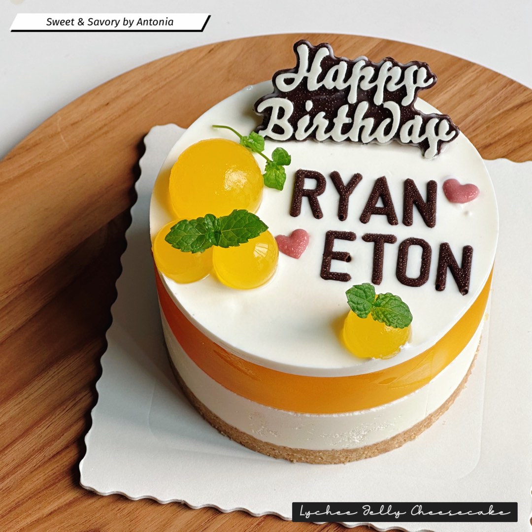 Lychee Jelly Mousse Cake / Mango Jelly Mousse Cake / Birthday cake ...