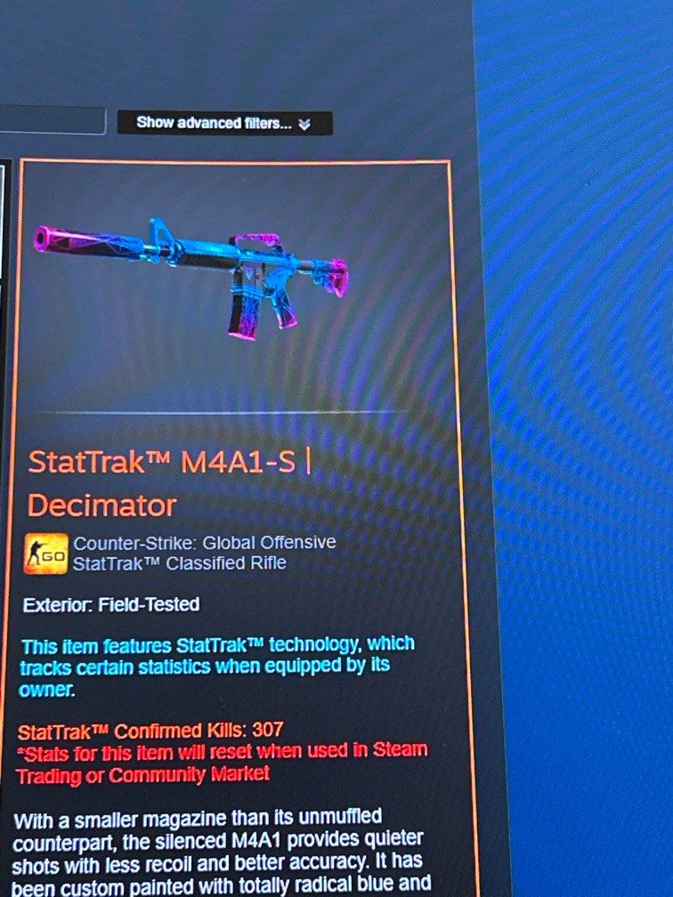 M4A4 Statrack Decimator CSGO, Video Gaming, Video Games, Others on ...