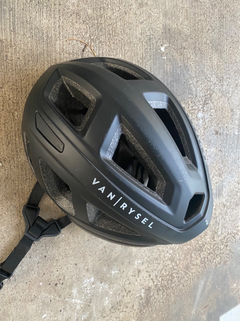 M 55/59 bicycle helmet black Van Rysel, Sports Equipment, Bicycles ...