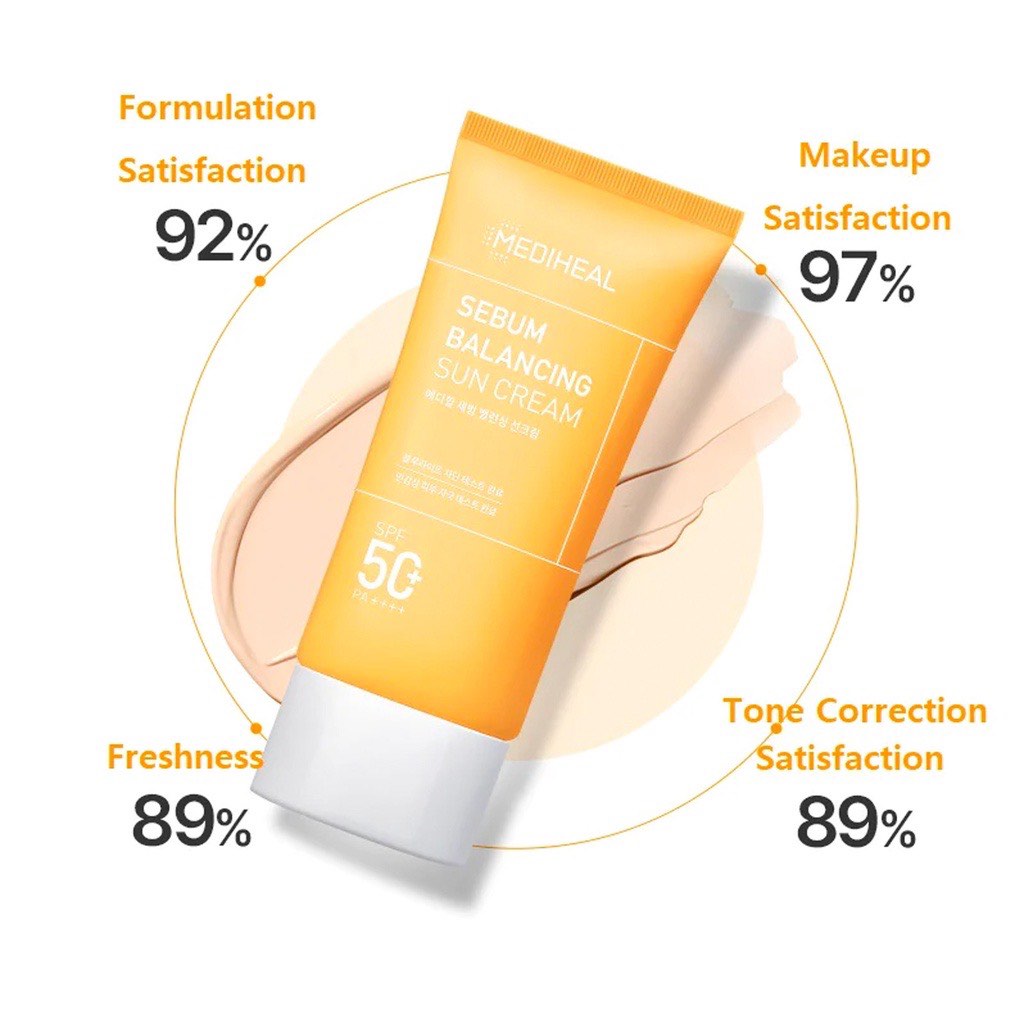 Mediheal Sebum Balancing Sun Cream Sunblock SPF 50+ PA+, Beauty ...