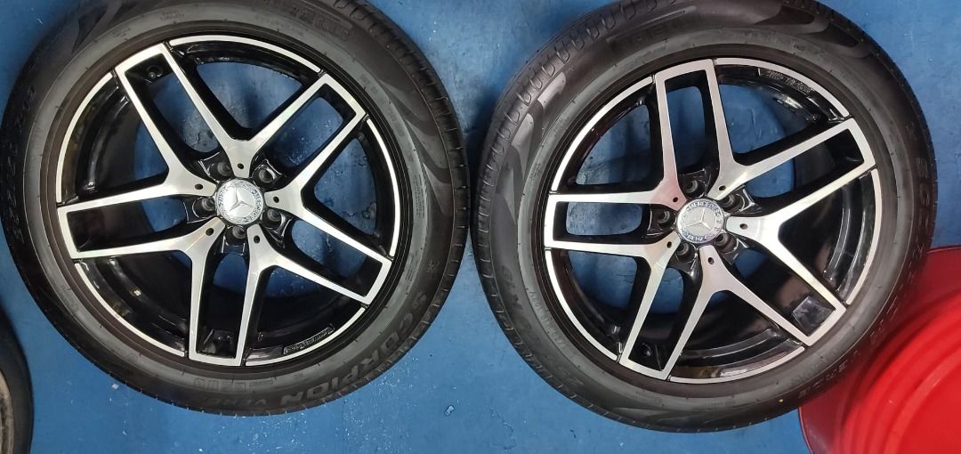 Mercedes benz 19 inch AMG rims with tyres, Car Accessories, Tyres ...