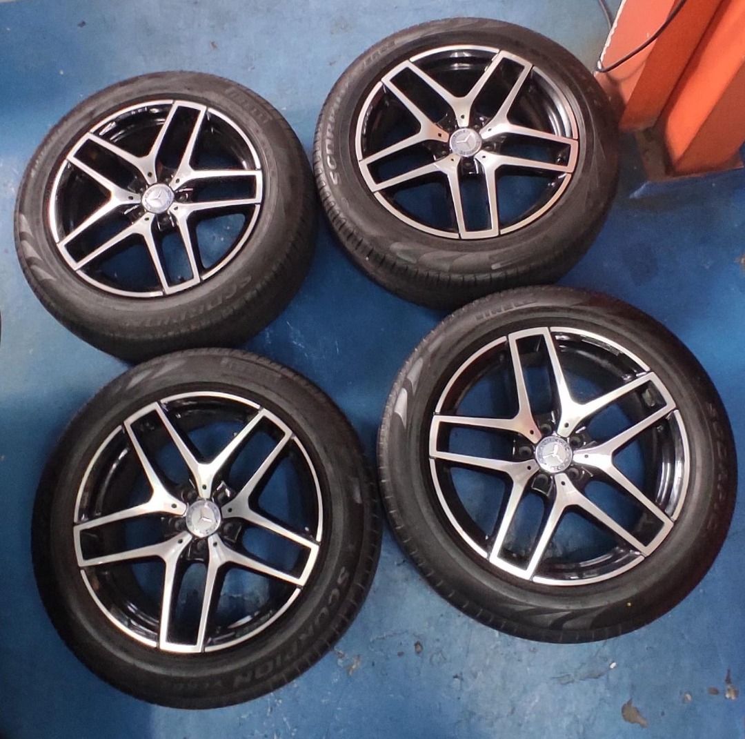 Mercedes benz 19 inch AMG rims with tyres, Car Accessories, Tyres ...