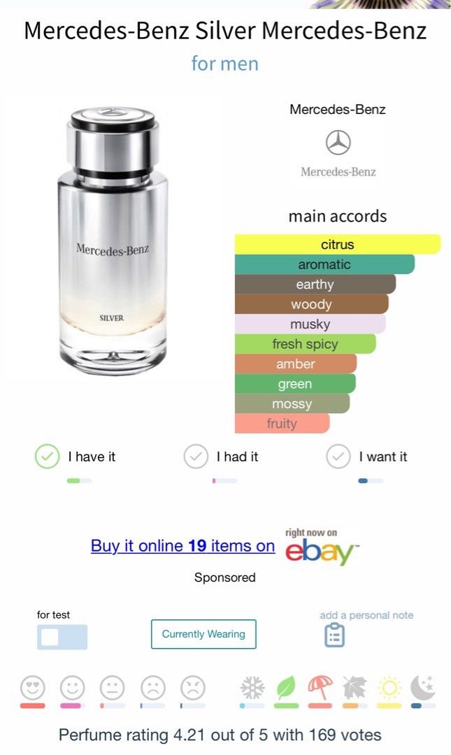 Mercedes Benz Silver EDT (cl0ne of Roja Elysium, Dior Homme Cologne ...
