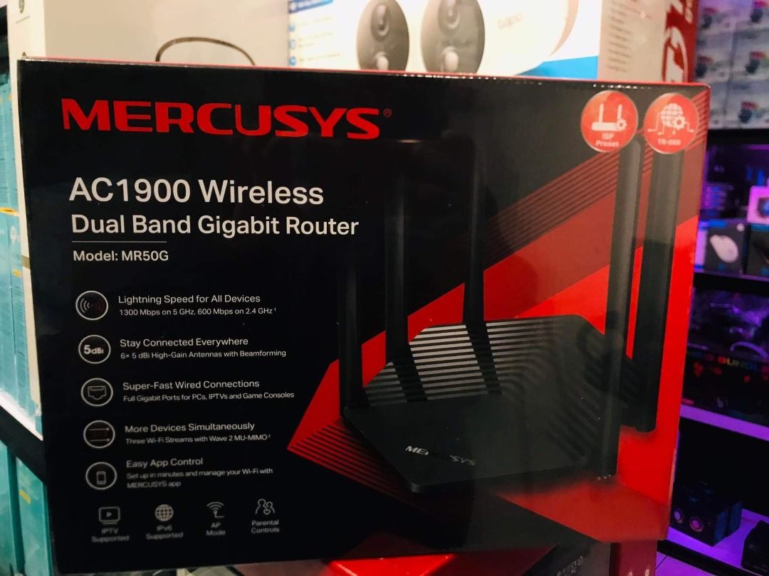 Mercusys MR50G AC1900 Wireless WiFi Dual Band Gigabit Router, Computers ...