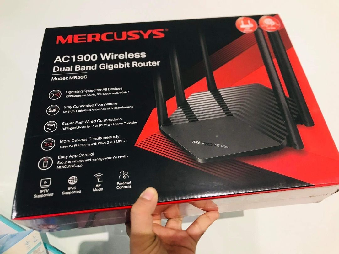 Mercusys MR50G AC1900 Wireless WiFi Dual Band Gigabit Router, Computers ...