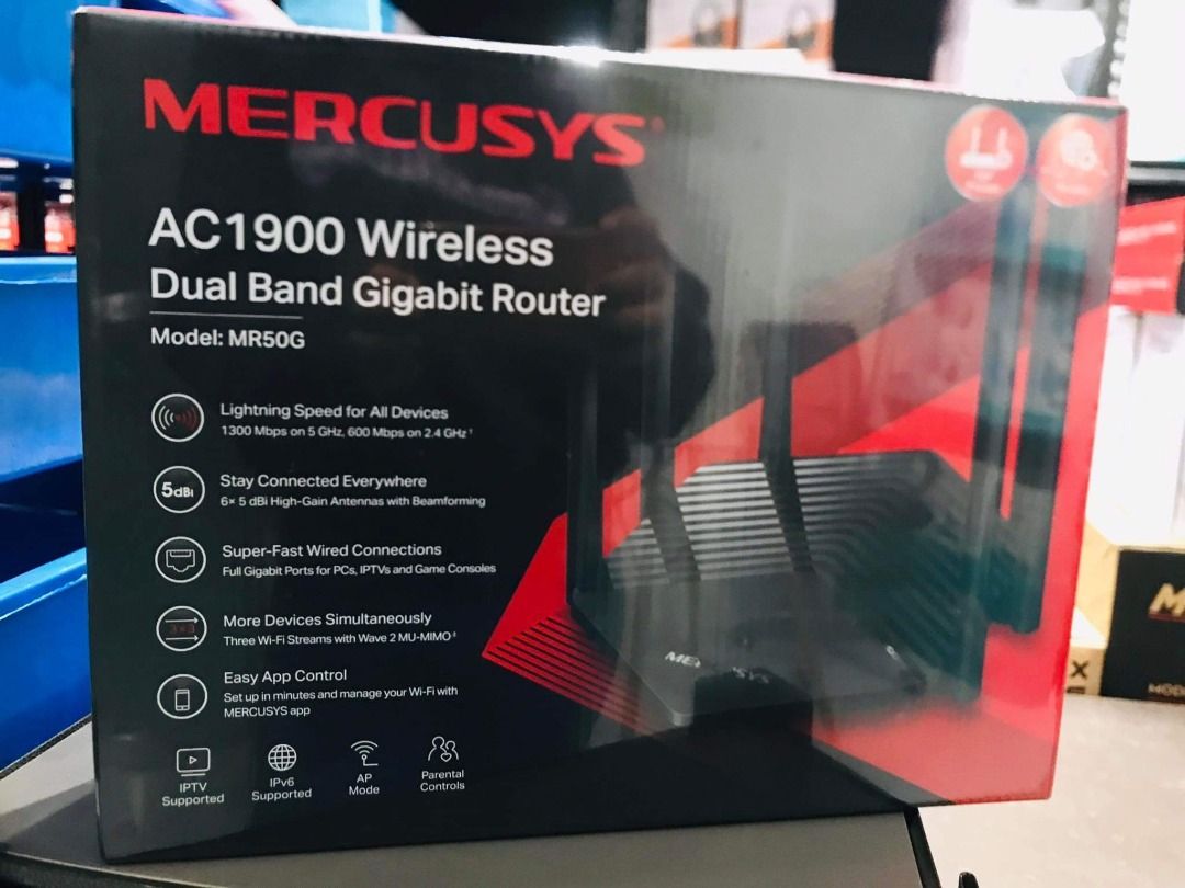 Mercusys MR50G AC1900 Wireless WiFi Dual Band Gigabit Router, Computers ...