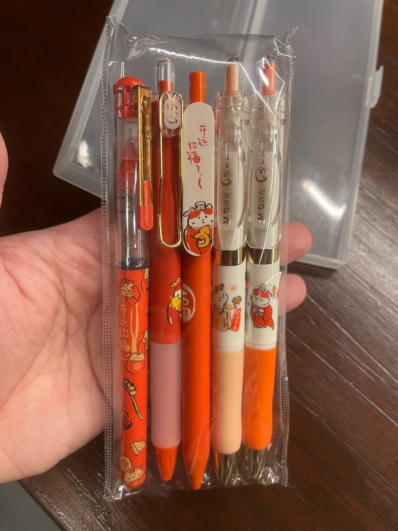 M&G Black Ink Fortune Cat Pen Box Set, Hobbies & Toys, Stationery ...