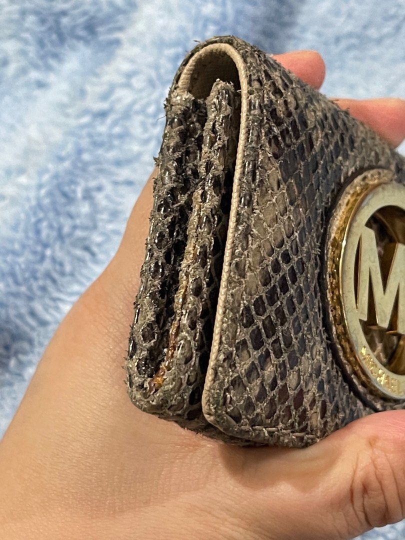 Michael Kors Snakeskin Python Credit Card Holder / Small Purse on Carousell