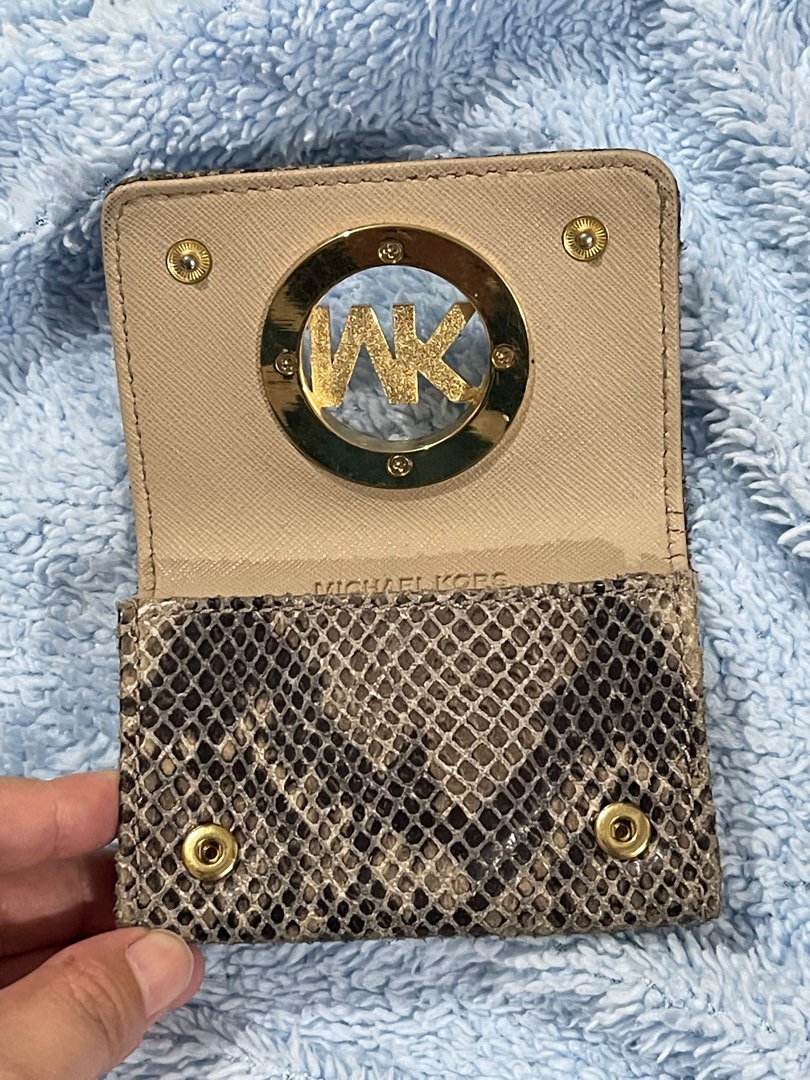 Michael Kors Snakeskin Python Credit Card Holder / Small Purse on Carousell
